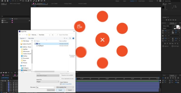 Importing Compositions from one AE file to another - Big Orange Planet ...